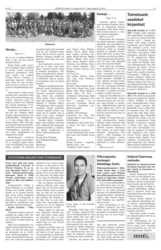 Eesti Elu Nr. 33 - 16. august 2013 - Eesti Elu