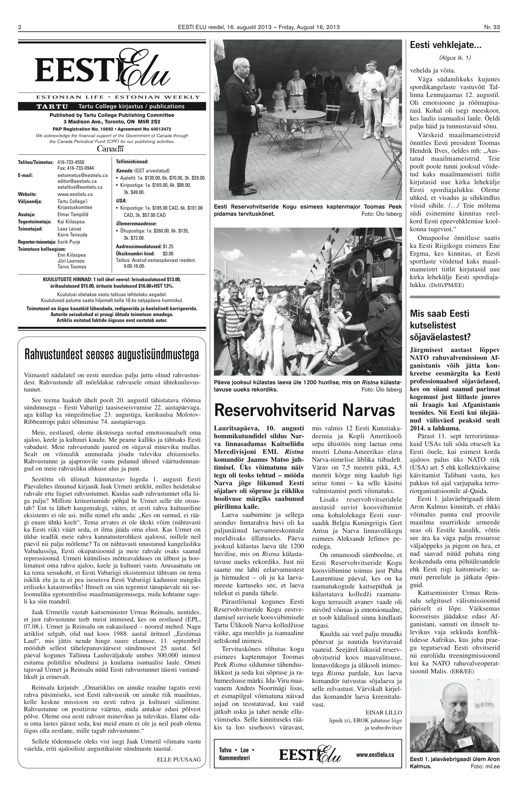Eesti Elu Nr. 33 - 16. august 2013 - Eesti Elu