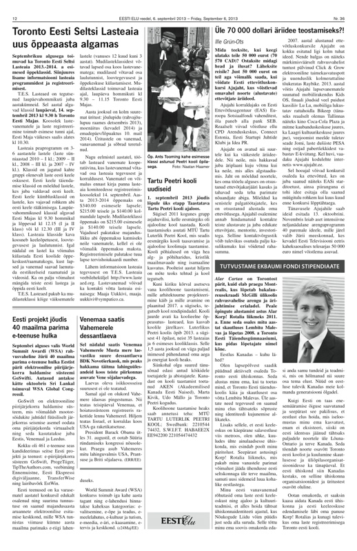 Eesti Elu Nr. 36 - 06. september 2013 - Eesti Elu