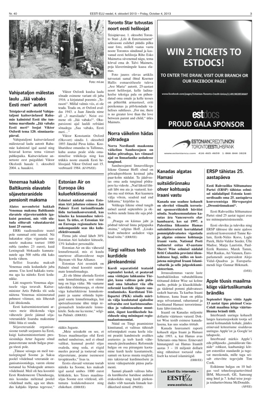 Eesti Elu Nr. 40 - 04. oktoober 2013 - Eesti Elu