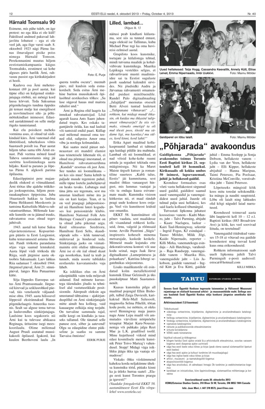 Eesti Elu Nr. 40 - 04. oktoober 2013 - Eesti Elu