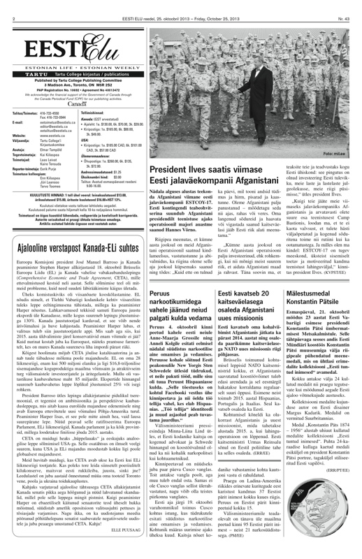 Eesti Elu Nr. 43 - 25. oktoober 2013 - Eesti Elu