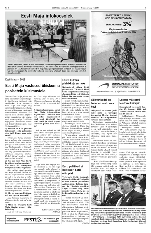 Eesti Elu Nr. 03 - 17. jaanuar 2014 - Eesti Elu