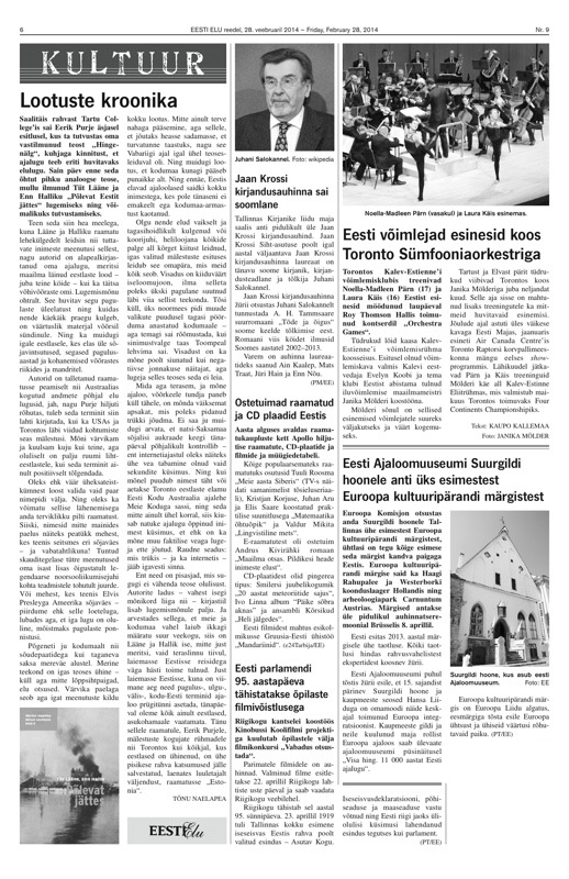 Eesti Elu Nr. 09 - 28. veebruar 2014 - Eesti Elu